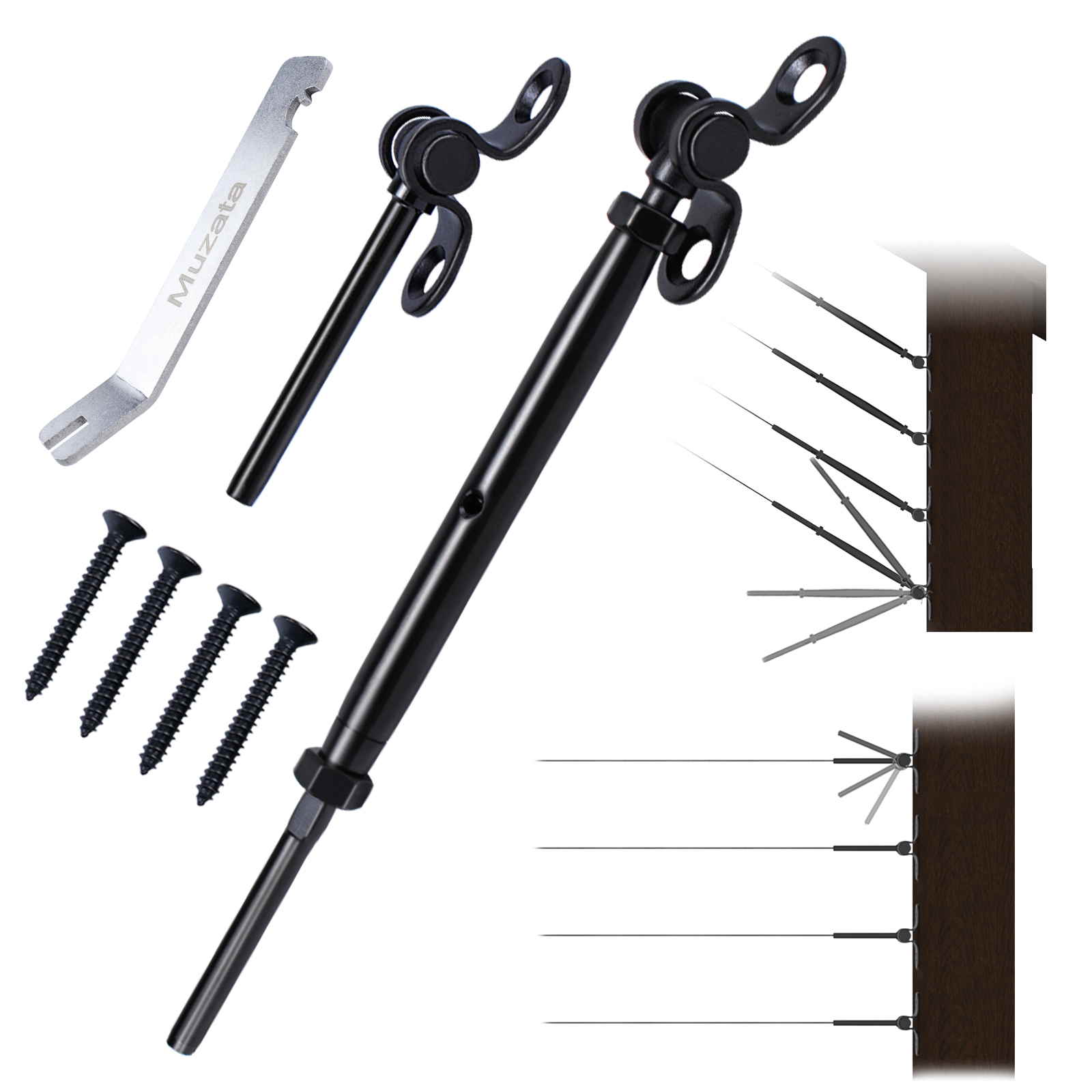 Cable Railing Kit toggle turnbuckle T316 CK07 – Muzata Canada